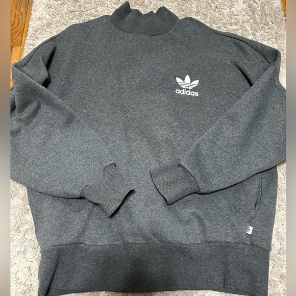 adidas | Tops | Adidas Womens Gray Turtle Neck Crew Medium | Poshmark